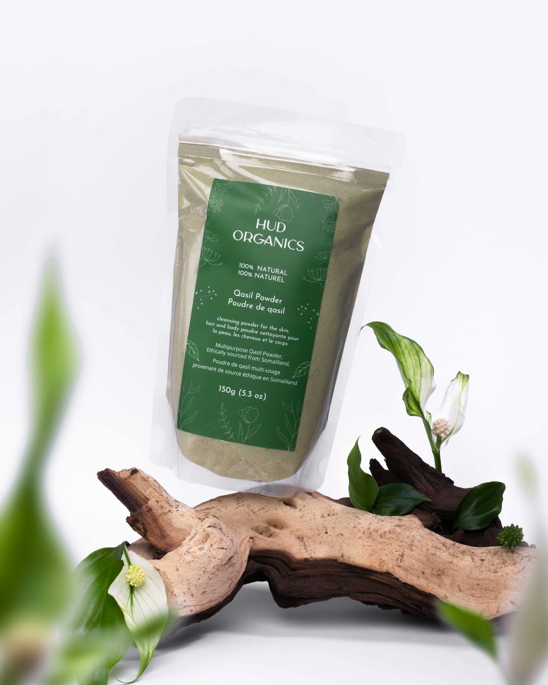 Hudorganics home of a Qasil Powder for hair mask and face Mask